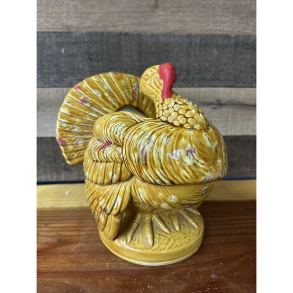 Accents | Vintage 7s Ceramic Turkey Centerpiece Planter 9 | Poshmark